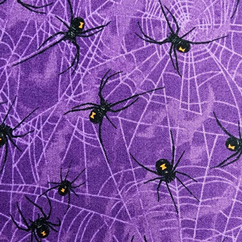 Purple Web Print Fabric - Etsy