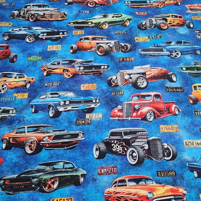 Classic Car Fabric - Etsy