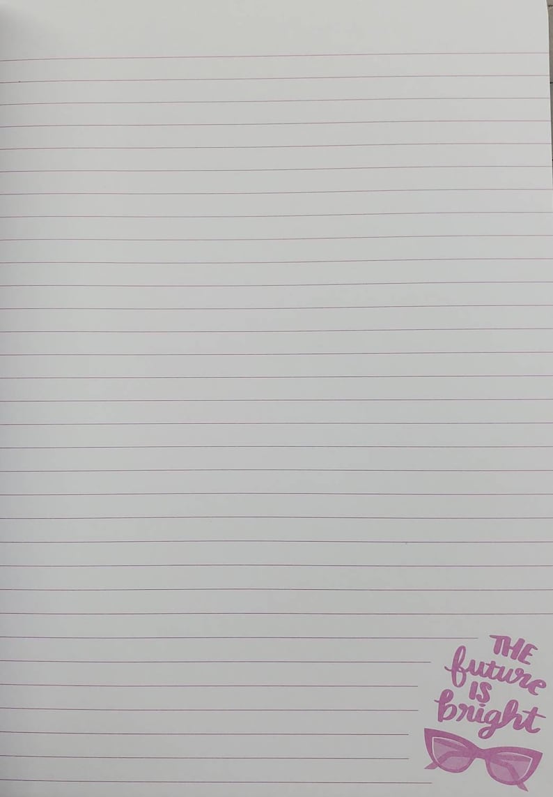 Lined Paper Journal Watercolor Background With Random | Etsy