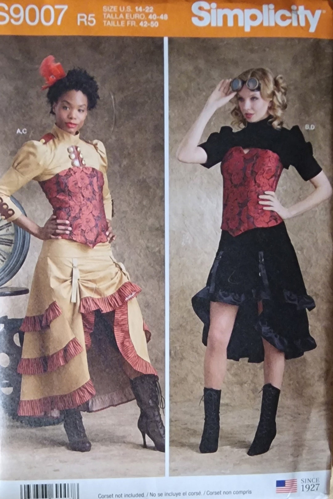 Simplicity Period Historical Costume Pattern. S9007 H5 Size (6 - 10 ...