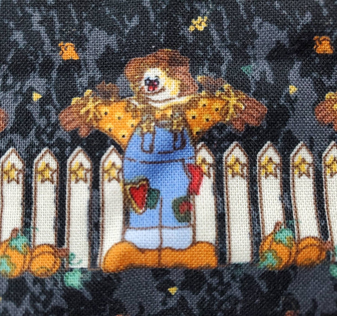 One (1) Pre-cut FAT Quarter. Super Cute Scarecrows Scare Crow Harvest ...
