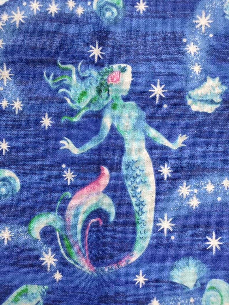 Mermaid Mermaids Blue Ocean Bubbles Star Fish Sea Shells. - Etsy