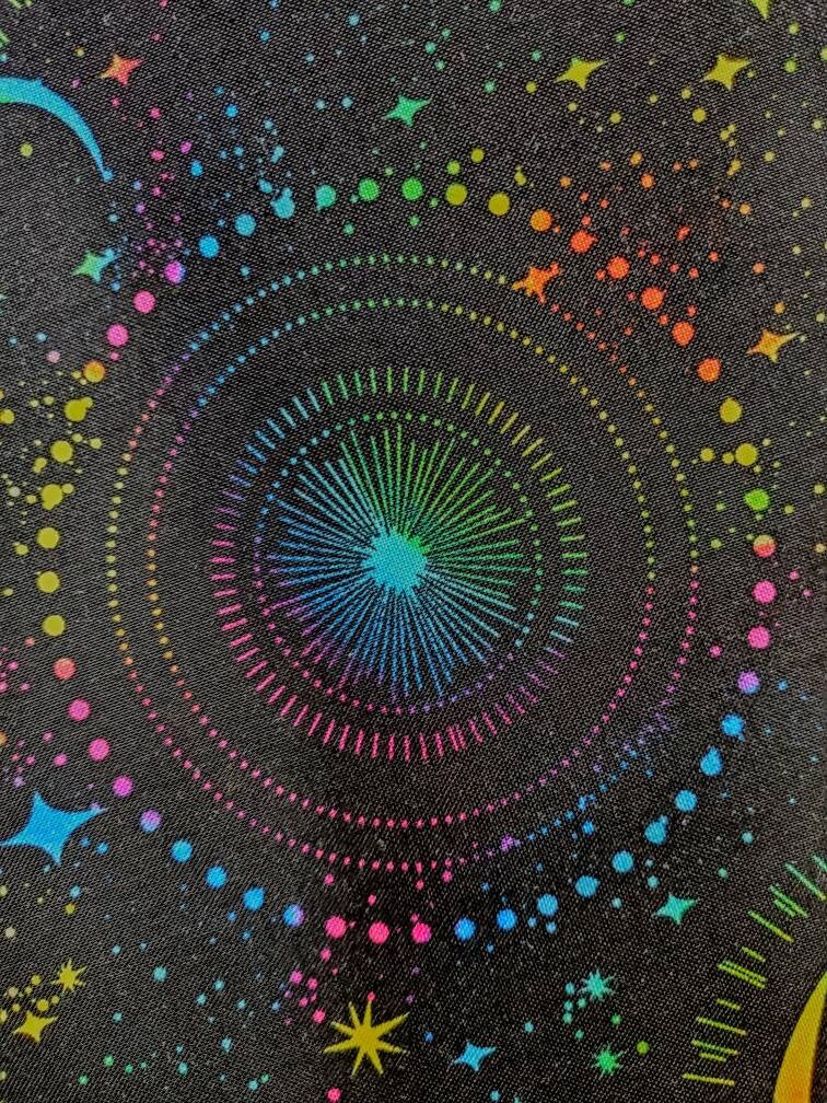 Stunning Solar System Space Black With Hot Bright Colors | Etsy