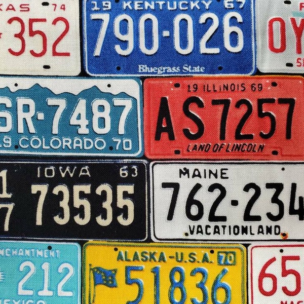 Cotton License Plate - Etsy