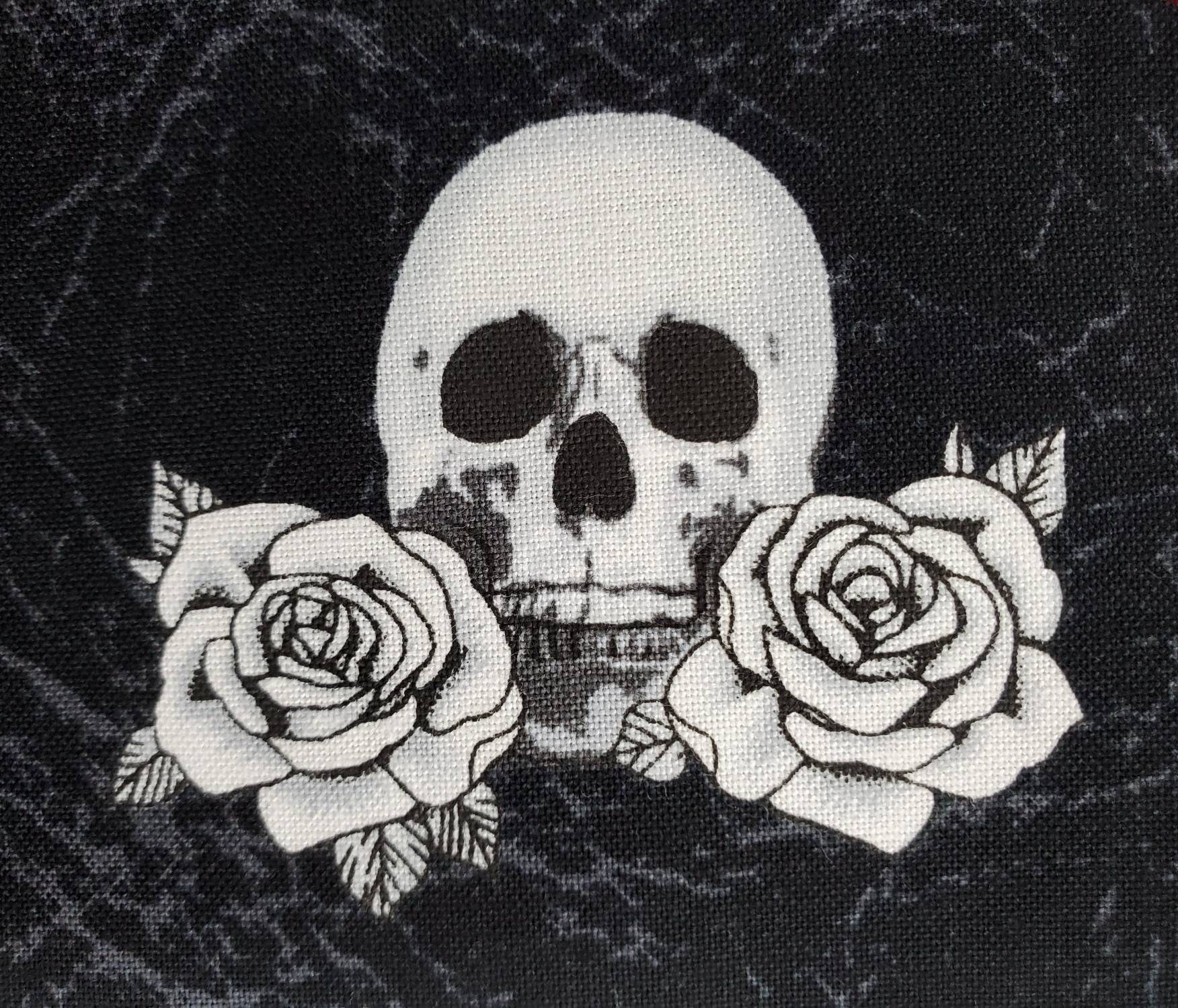 Skulls Roses Wings Heart Smoke Black Background With Grey | Etsy