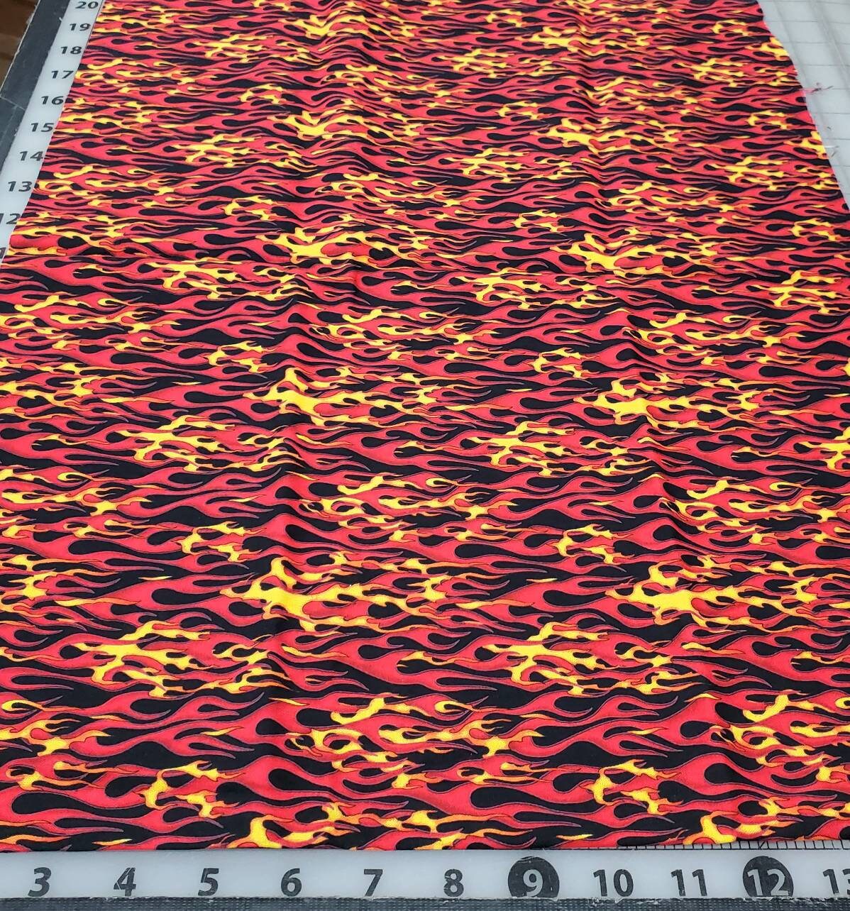 100% Cotton Fabric. Flames Fire Fuego. Motorcycle Muscle - Etsy