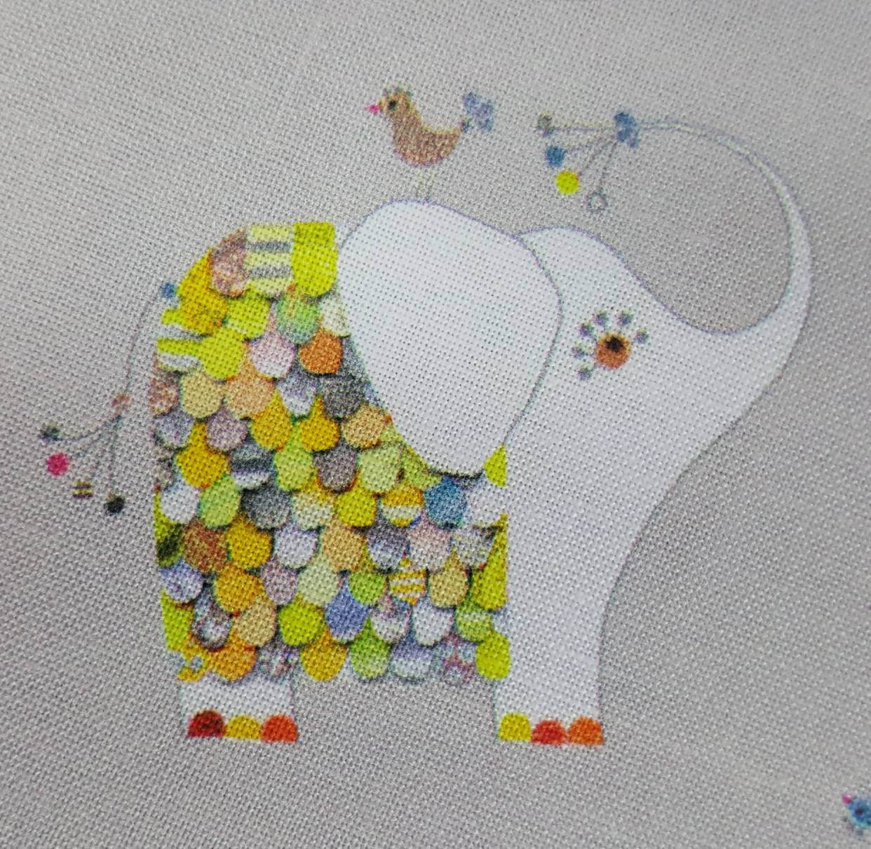Elephant Elephants 100% Cotton Quilting Fabric. Tossed Fun | Etsy