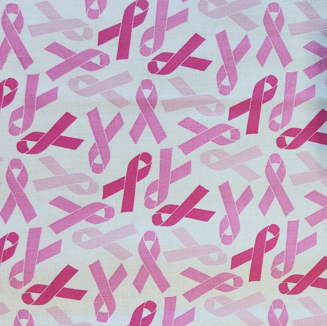 100% Cotton Fabric. Pre-cut FAT Quarter 1/4. Breast Cancer Awareness ...