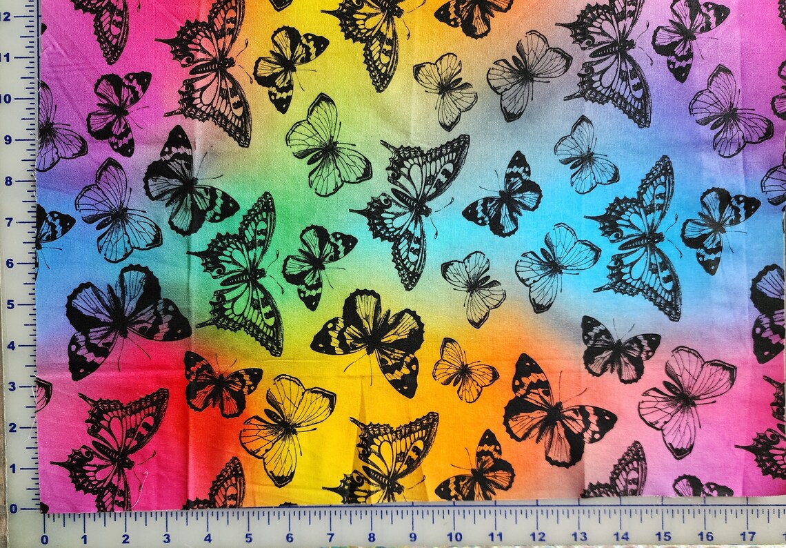One (1) Pre-cut FAT Quarter. 100% Cotton Quilting Fabric, Bold ...