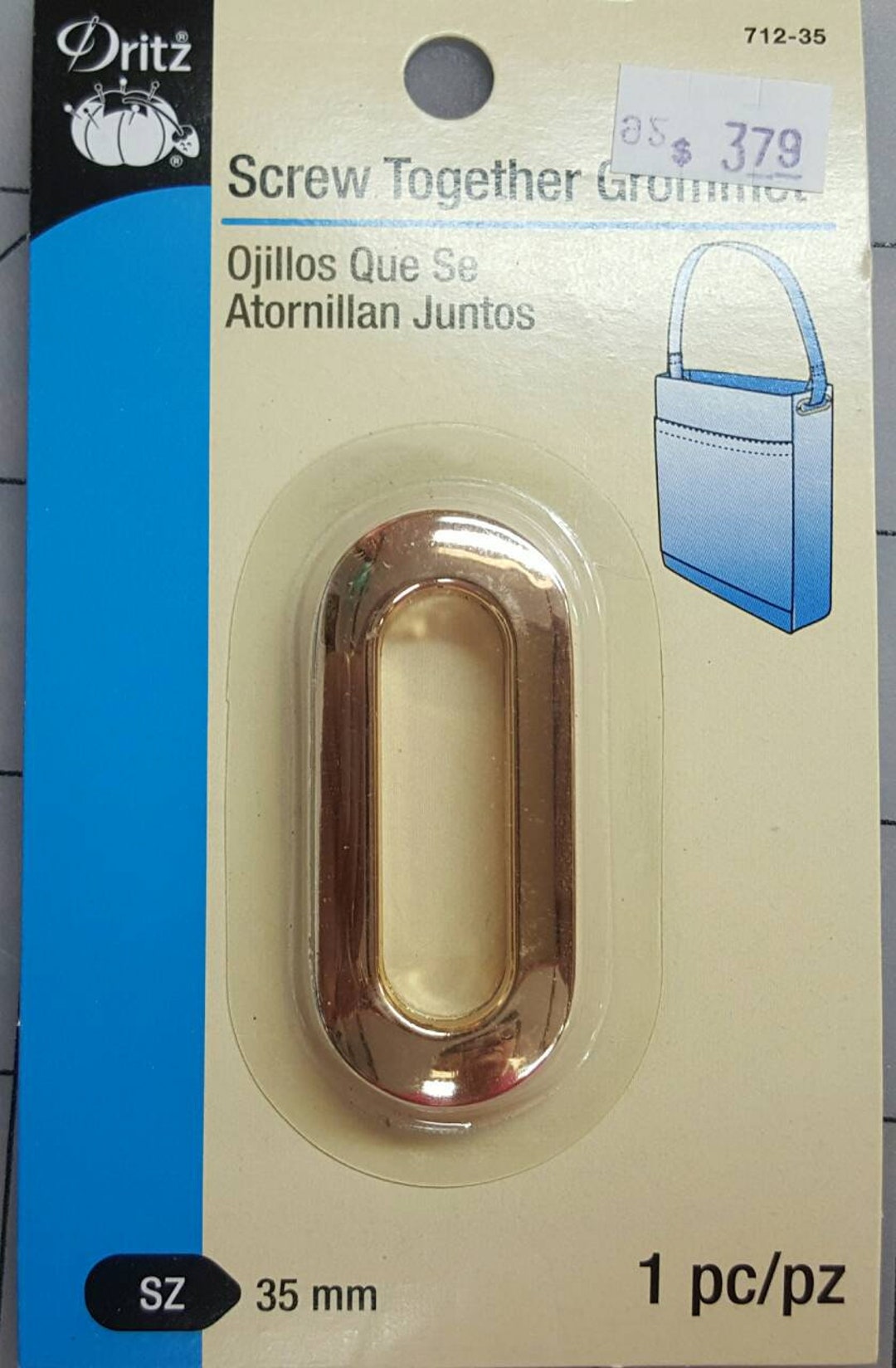 Screw Together Grommet. 35 Mm Long. Dritz. Bag Purse Hardware. Shinny ...