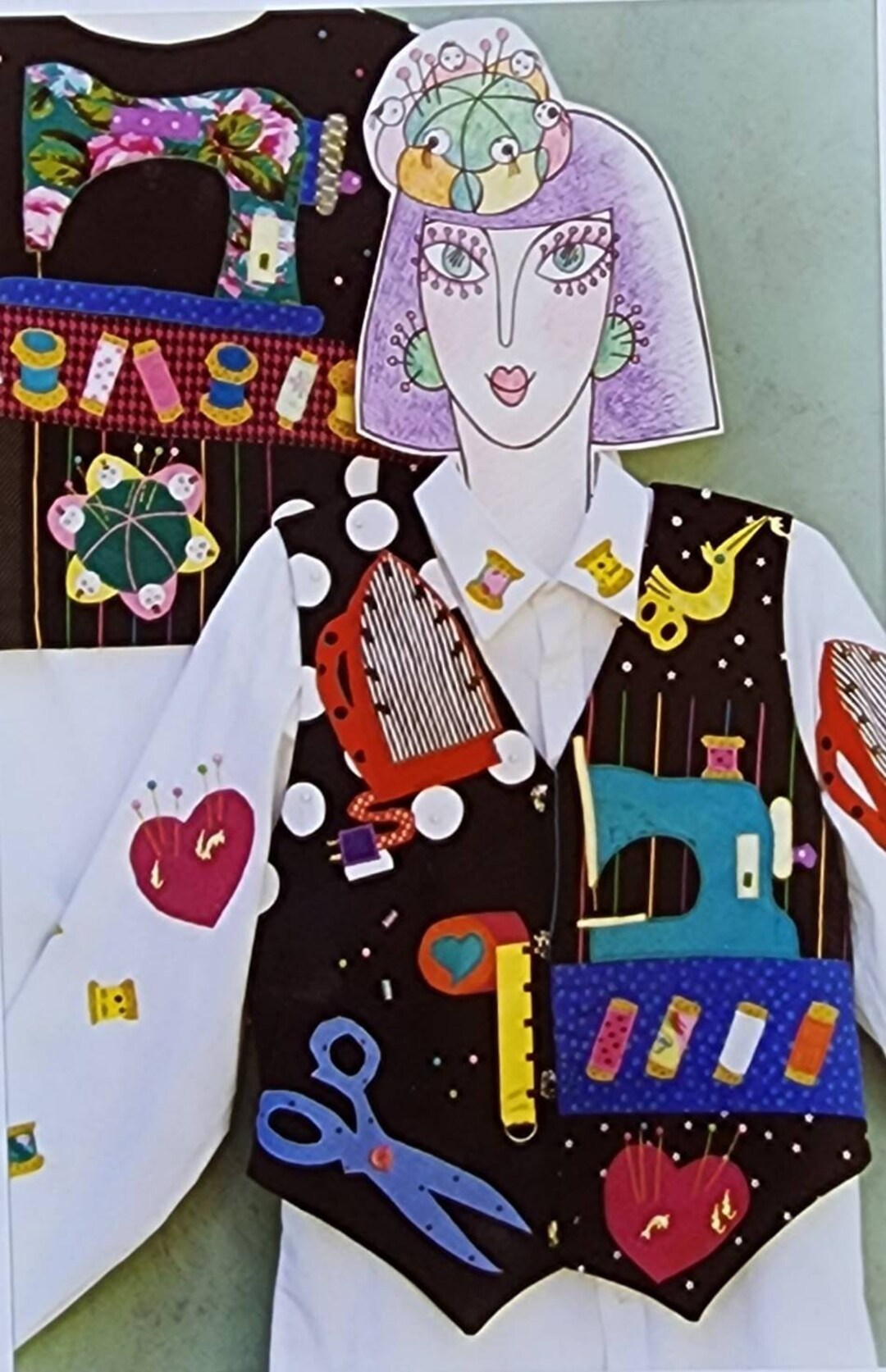 Pavelka Vintage Uncut Applique Vest Pattern. Sewing Theme. so Much Fun ...