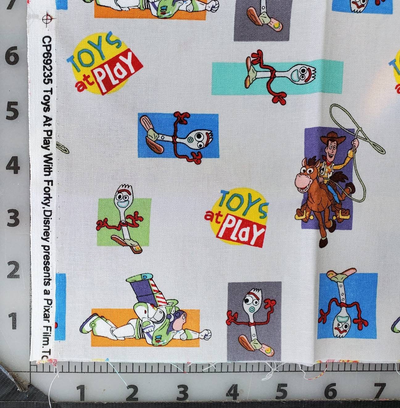 Toy story print. 100% cotton Quilting fabric Pre-cut half 1/2 | Etsy