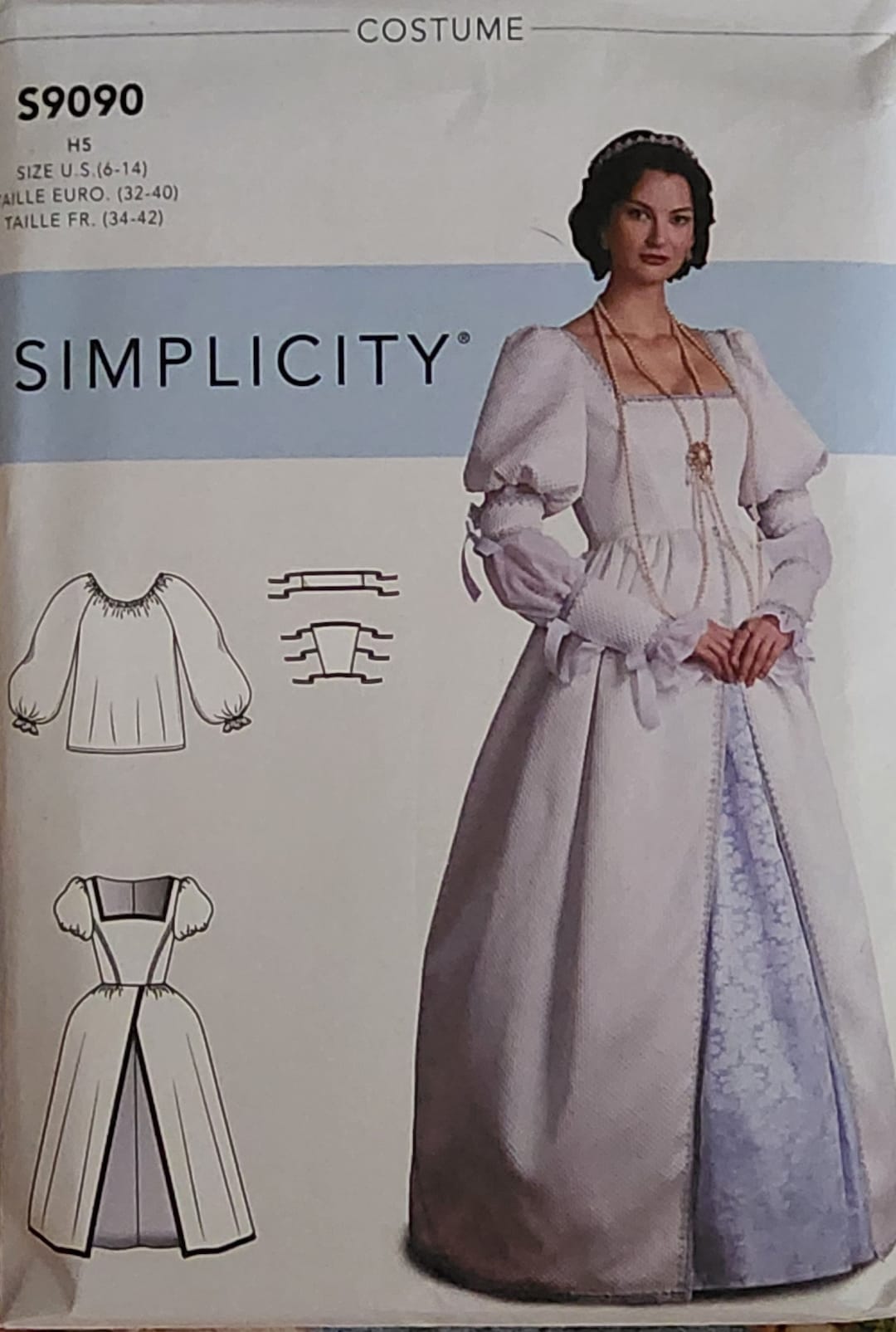 Simplicity, Misses Pattern S9090, H5. Sizes 6-14. Full Skirt, Overdress ...