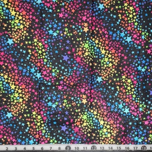 Pre-cut, PLEASE Read Description. Bold Black Rainbow Stars With Silver ...