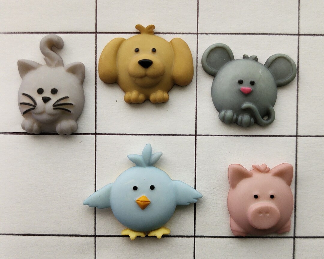 Absolutely Adorable Pig Dog Cat Mouse & Bird. Nice Detail 5 Fun Shanked ...