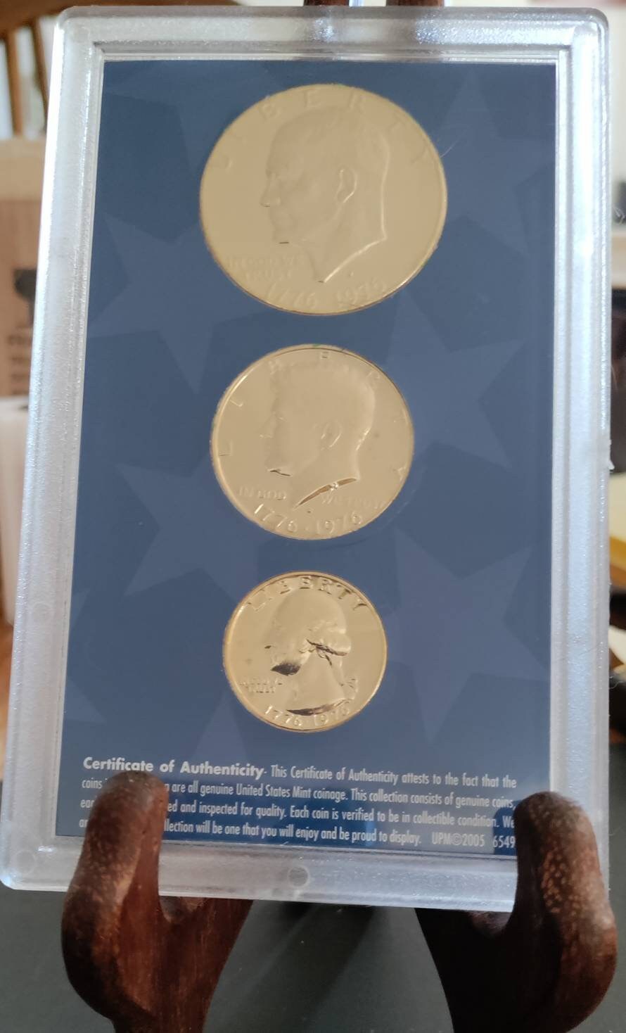 Kennedy and Washington 24kt Hold Layered BICENTENNIAL COLLECTION with ...