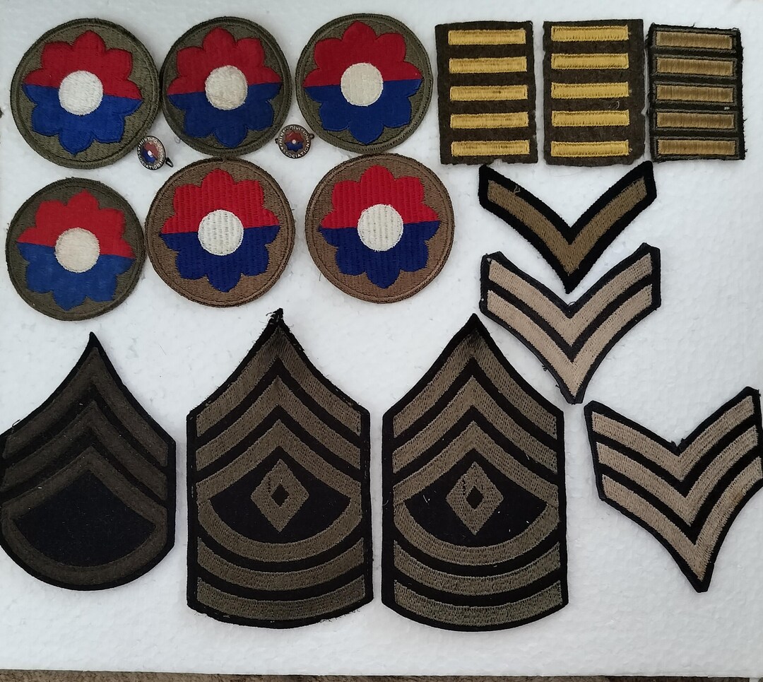 Original WW II Army Chevrons, Stripes and Patches. Lot of 15 - Etsy