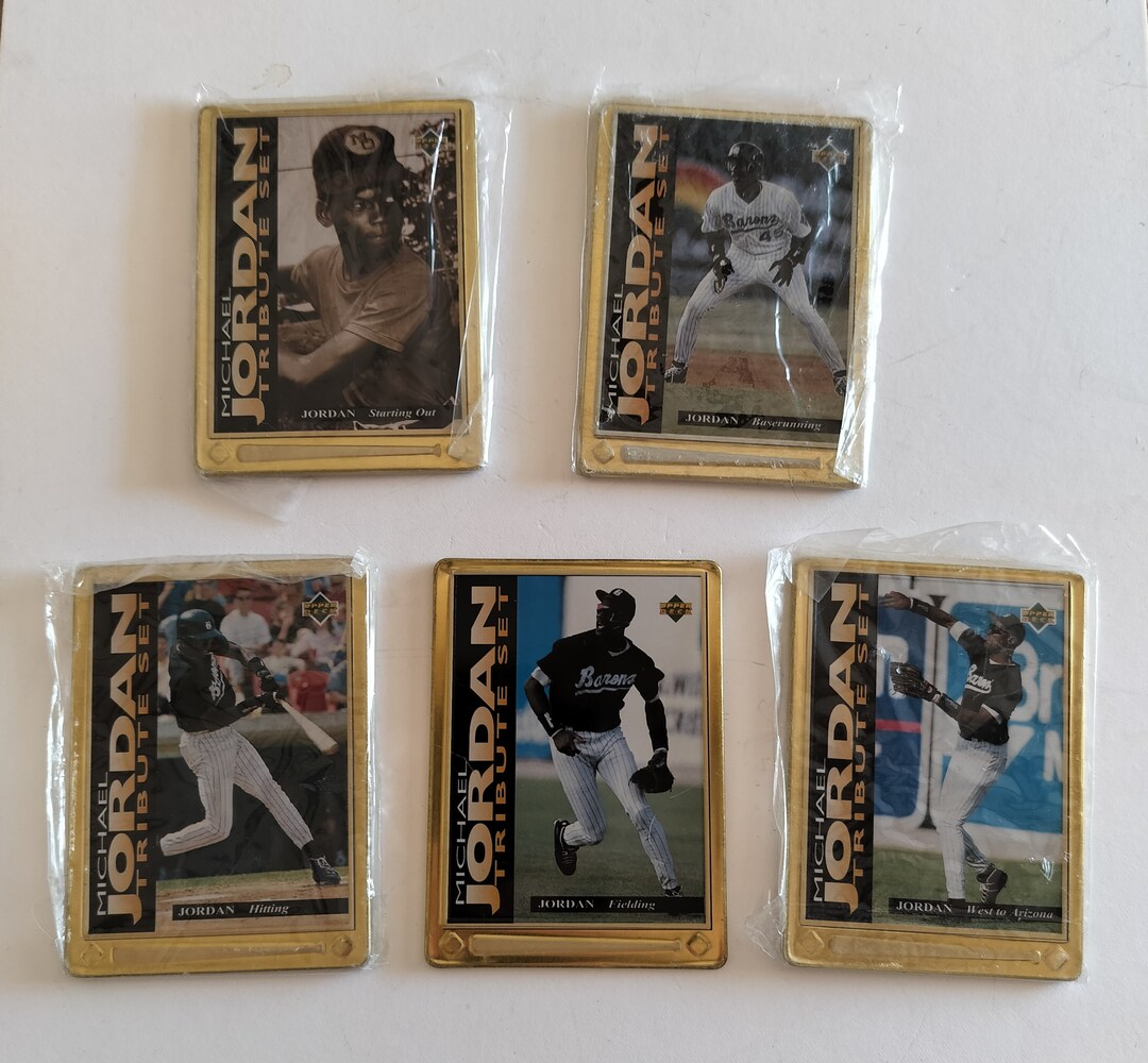 1995 Upper Michael Jordan Metal Cards Tribute Set of 5 Plus - Etsy