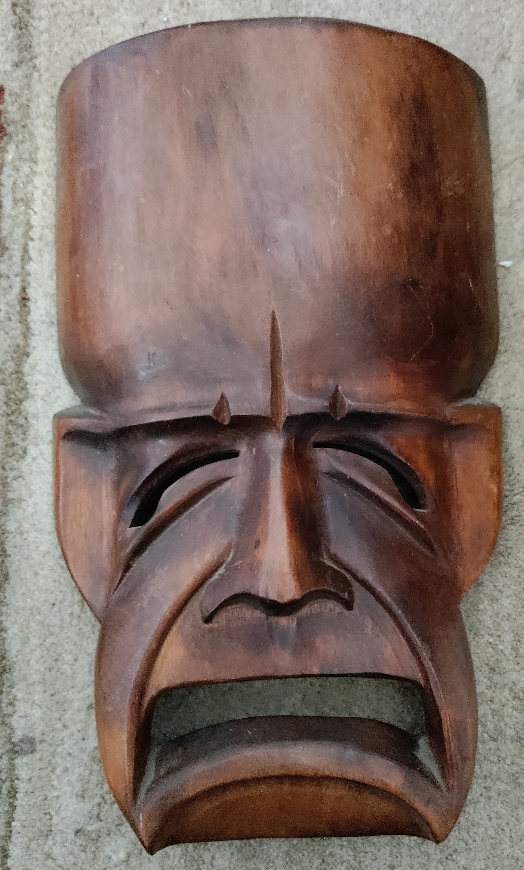 Vintage Thespian Theater Masks. Wood Carved 12 by - Etsy