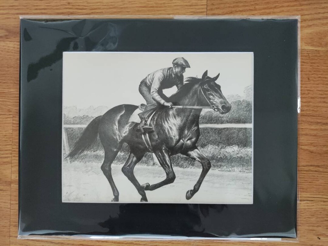 Seabiscuit and Red, A Double Comeback, Antigue Original Book Print by C ...