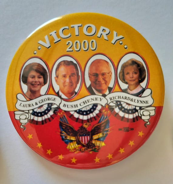 2000 Presidential Bush/Cheney Campaign Backpins. Six … - Gem