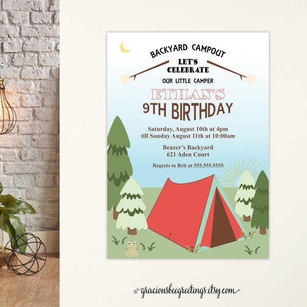 Backyard Campout - Etsy