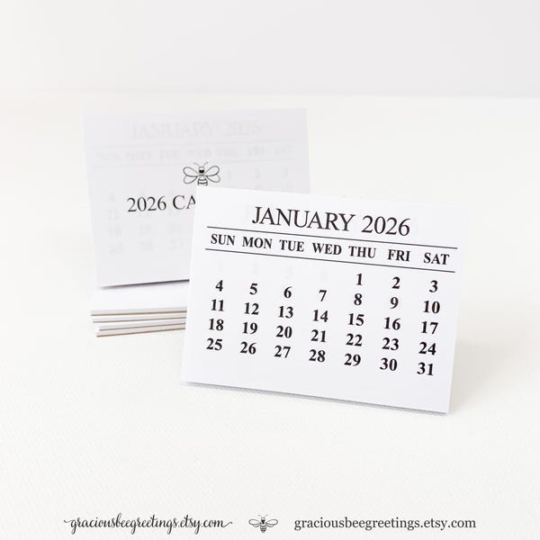 Mini Calendar Packs - Etsy