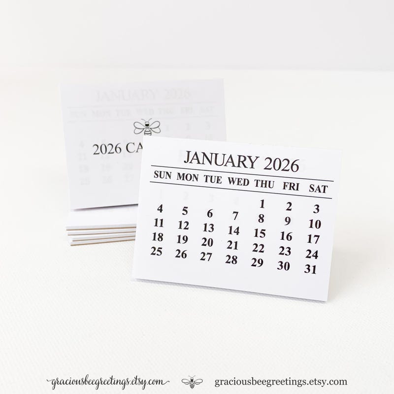 Small Desk Calendar 2026 - Etsy