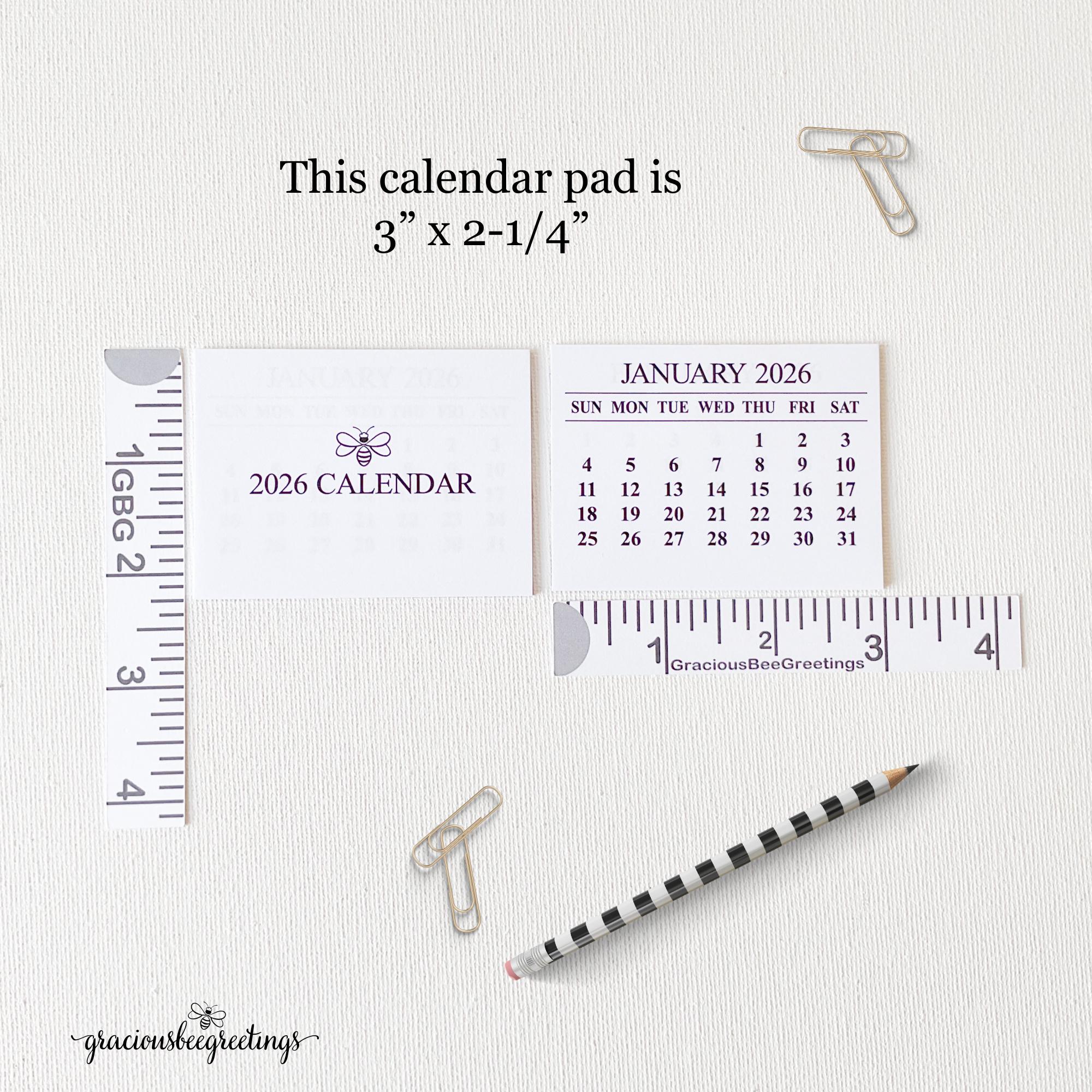 2026 Mini Tear-off Calendar Pads: Craft Supplies, Planners (12-pack) - Etsy