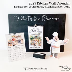 2025 Chef Kitchen Wall Calendar, 2025 Illustrated Chef Calendar Planner ...