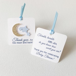 Moon Star Favor Baby Shower Tag, Baby, Boy, Girl, Gender Neutral, Stars ...
