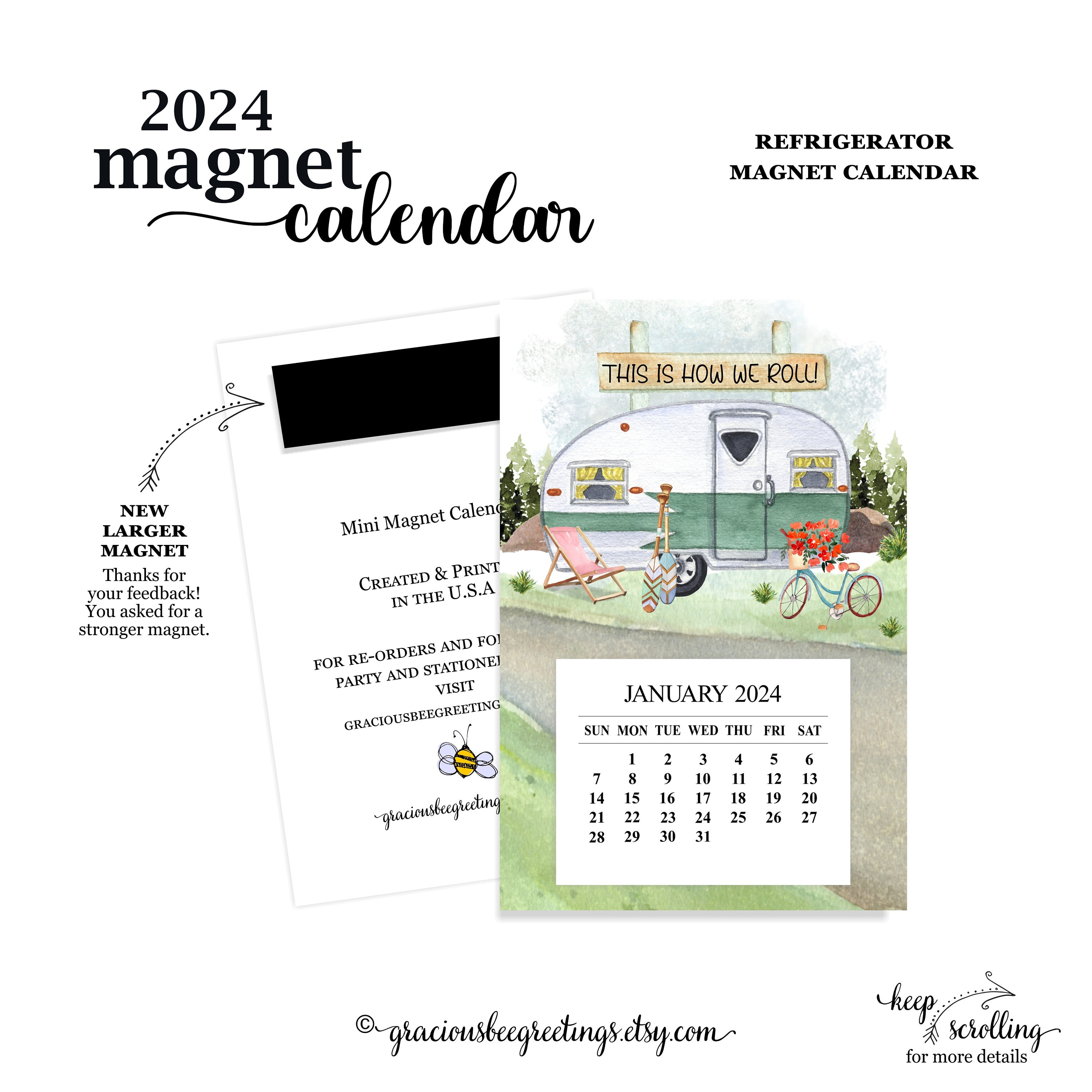 2024 This is How We Roll Calendar 2024 Camping Magnet - Etsy Canada