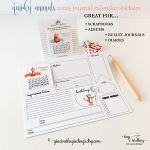 2025 Quirky Animal Calendar Stickers, 2025 Animal Sticker Calendars ...