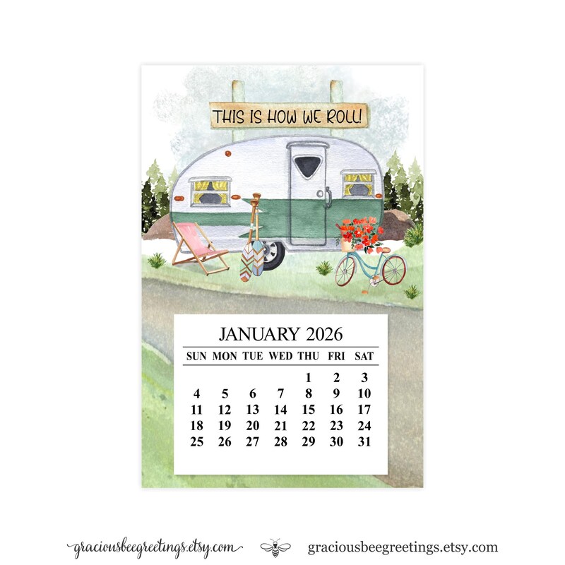 Retro Calendar - Etsy