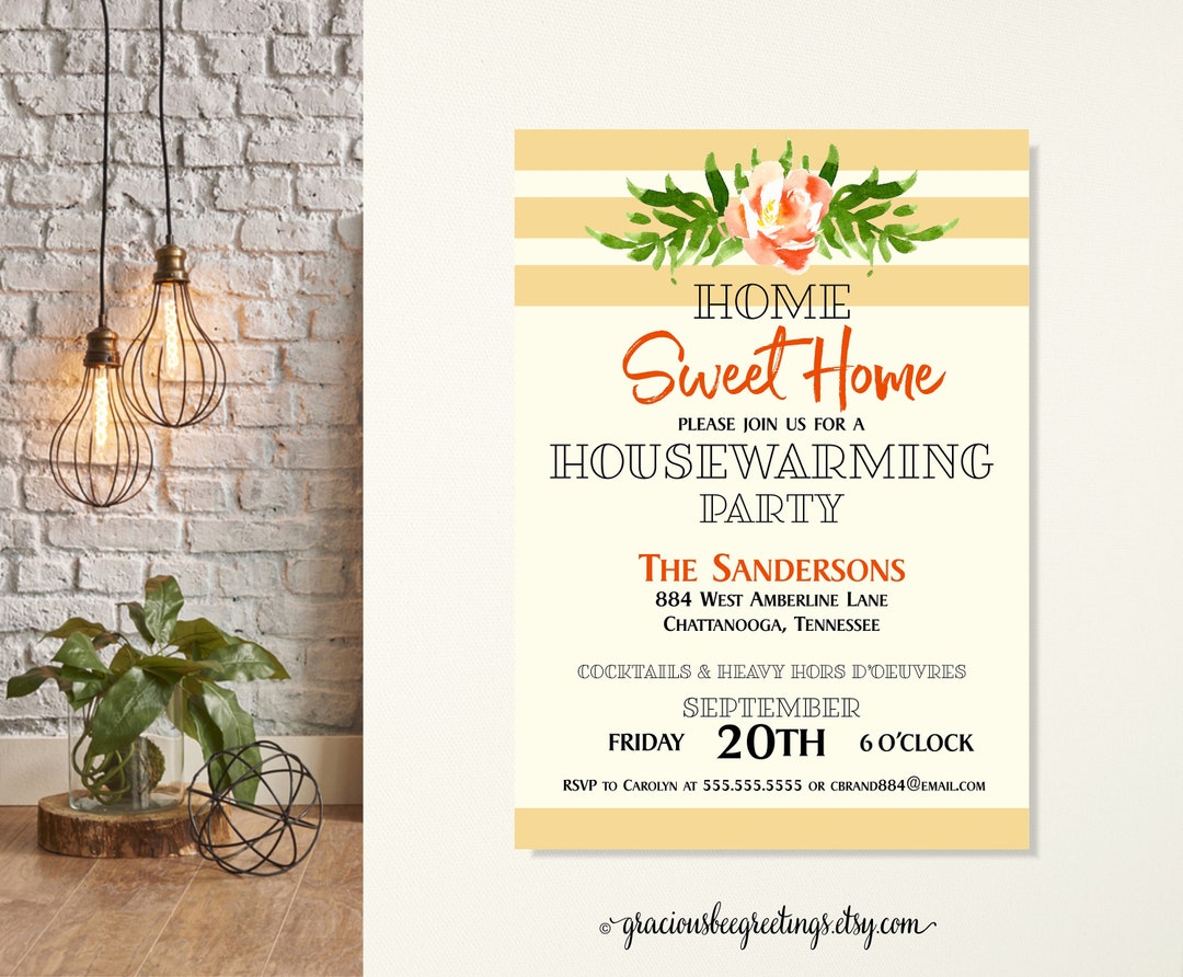 Home Sweet Home Housewarming Party Invitation (digital Download) - Etsy