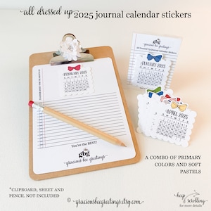 2025 Journal Mini Sticker Calendar, 2025 Sticker Calendar, 2025 ...