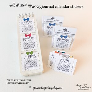 2025 Journal Mini Sticker Calendar, 2025 Sticker Calendar, 2025 ...