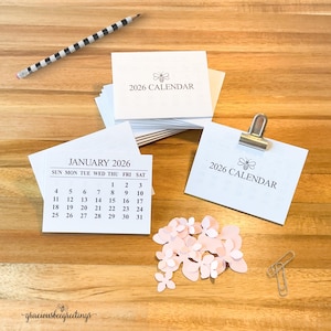 2026 Mini Tear-off Calendar Pads: Craft Supplies, Planners (12-pack) - Etsy