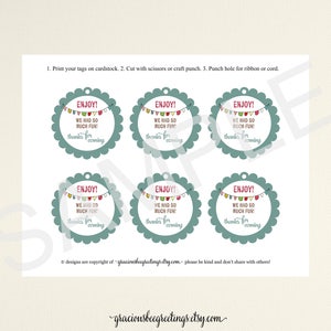 Party Favor Tags: Printable Thank You Tags (digital Download) - Etsy