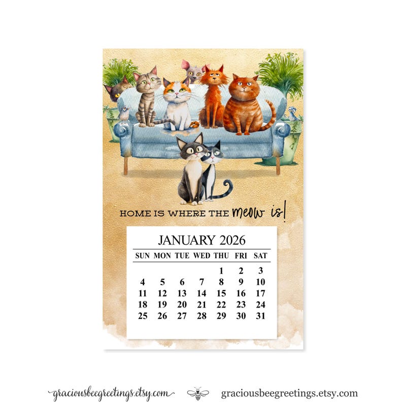 Small Calendar With Easel - Etsy