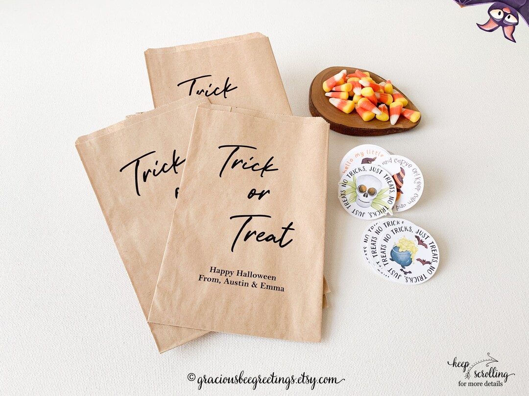 Halloween Personalized Trick or Treat Bags, Halloween Treat Bags ...