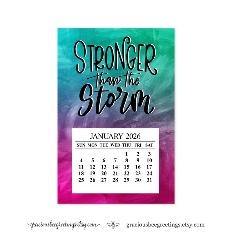 2026 Calendar Storm - Etsy