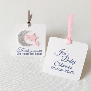Moon Star Favor Baby Shower Tag, Baby, Boy, Girl, Gender Neutral, Stars ...