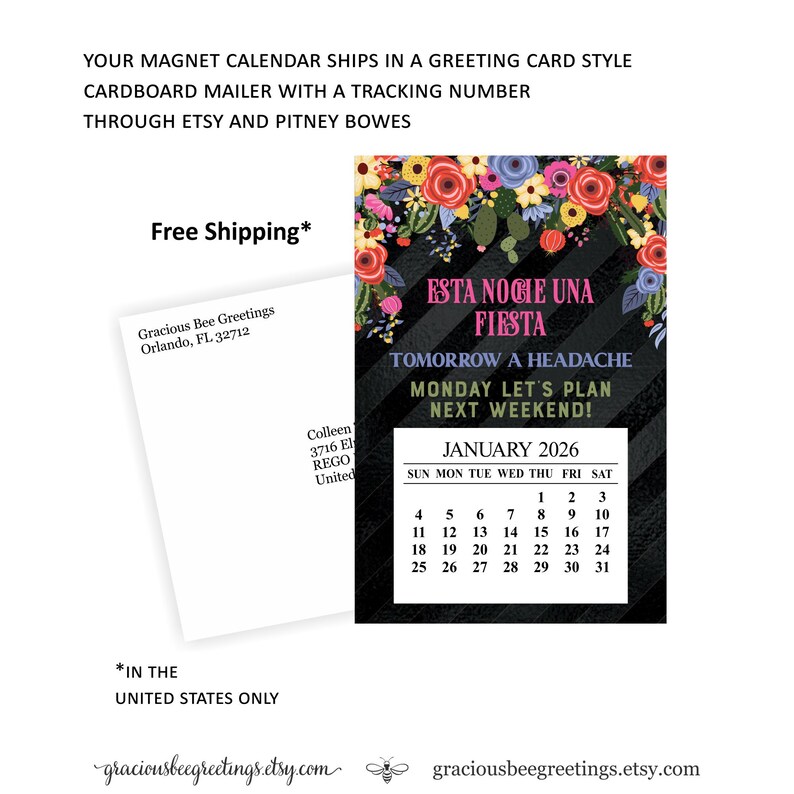 2026 Fiesta Magnet Calendar: Mexican-inspired Desk Planner - Etsy