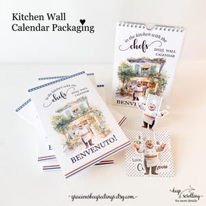 2025 Chef Kitchen Wall Calendar, 2025 Illustrated Chef Calendar Planner ...