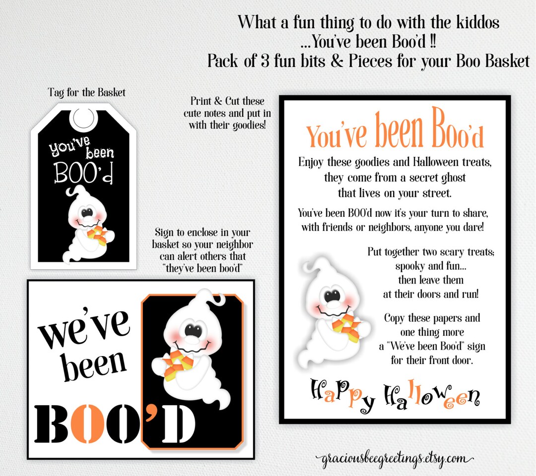 You've Been Booed Halloween Signs: Printable Bundle (PDF) - Etsy Canada