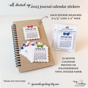 2025 Journal Mini Sticker Calendar, 2025 Sticker Calendar, 2025 ...