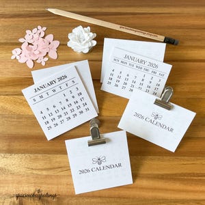 2026 Mini Tear-off Calendar Pads: Craft Supplies, Planners (12-pack) - Etsy