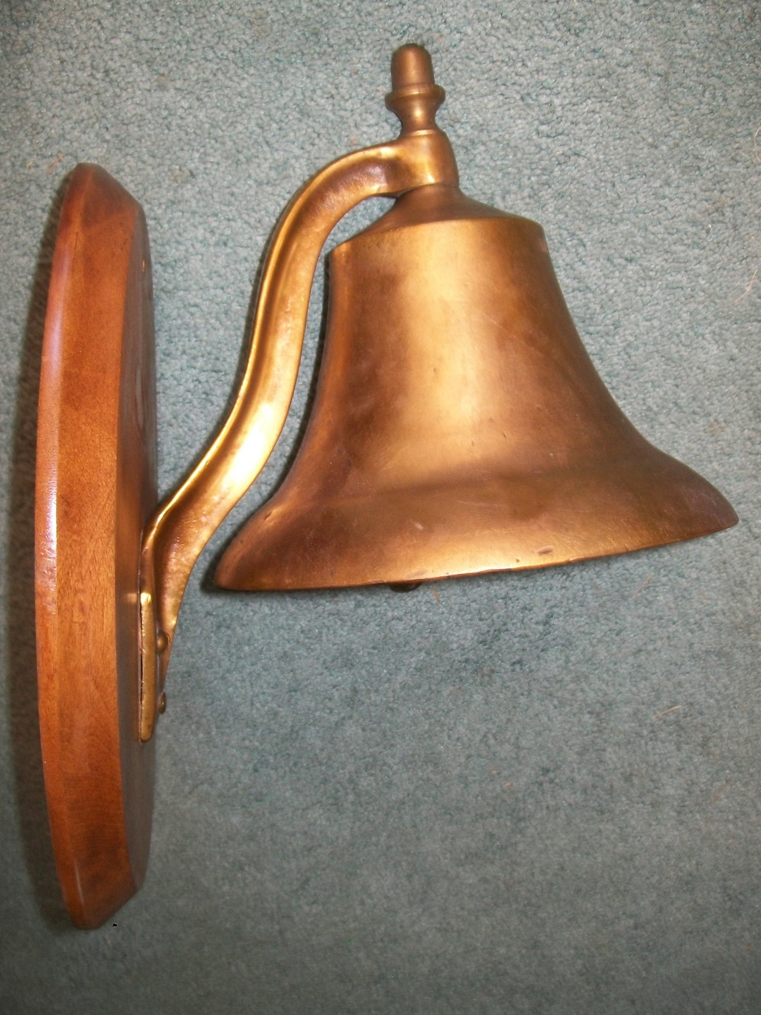 Nautical Bell, Brass With a Nice High Twang! 8 1/2 Pound Bell Mounted ...
