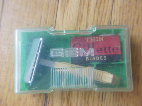 Razor Kit by GEM Men's Shaving Travel Size Vintage Razor | Etsy